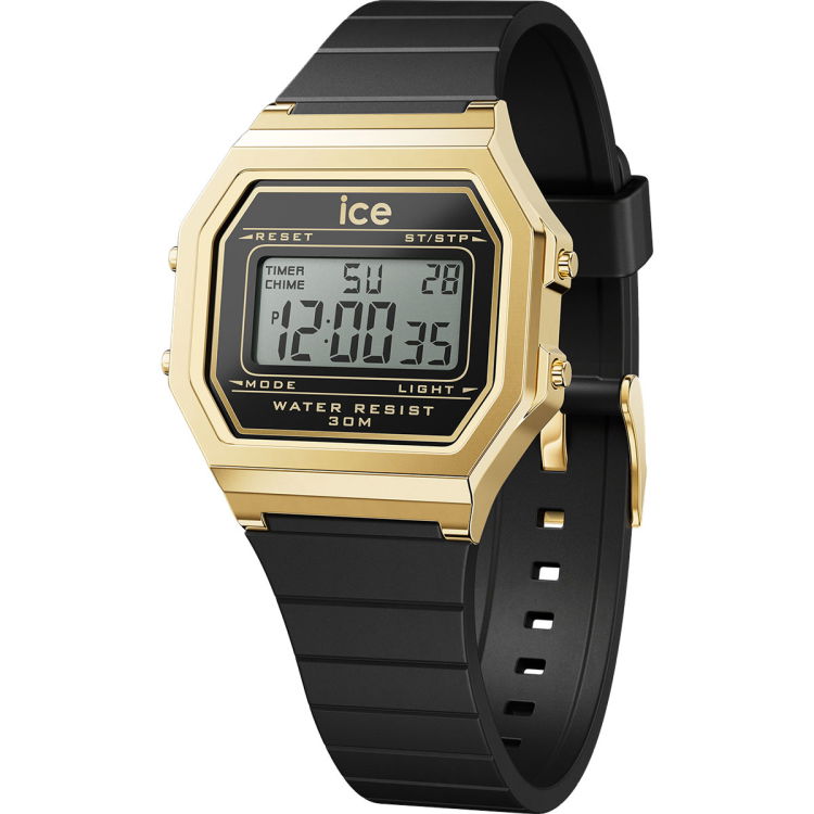 Ice-Watch Ice Digit Retro Black Gold - 022064 - Helen Kirchhofer by Luxoia