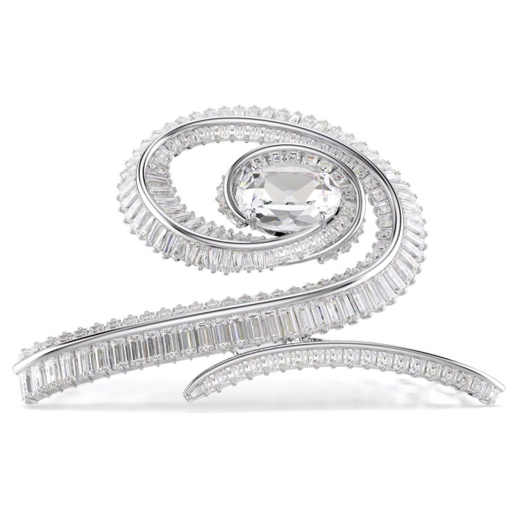 Swarovski x Ariana Grande Haarclip Kristallperle Baguette Schliff Weiss ...