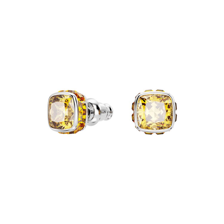 Swarovski Clous d'oreilles Birthstone Taille Carré Novembre Jaunes ...