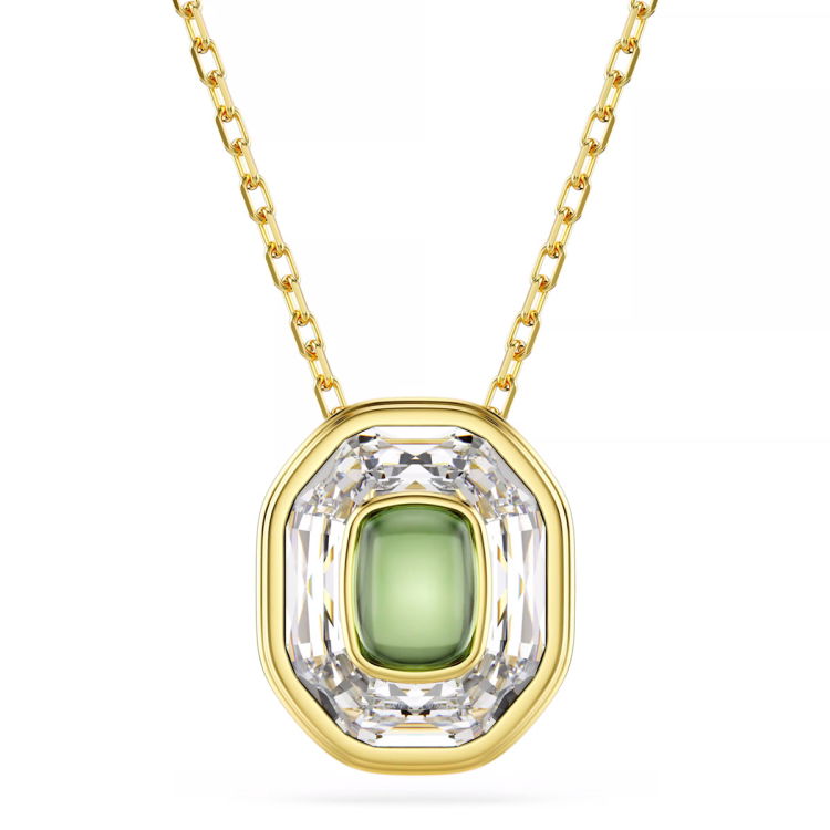 Swarovski Chroma Necklace Octagon cut Green Gold tone plated - 5705580 ...