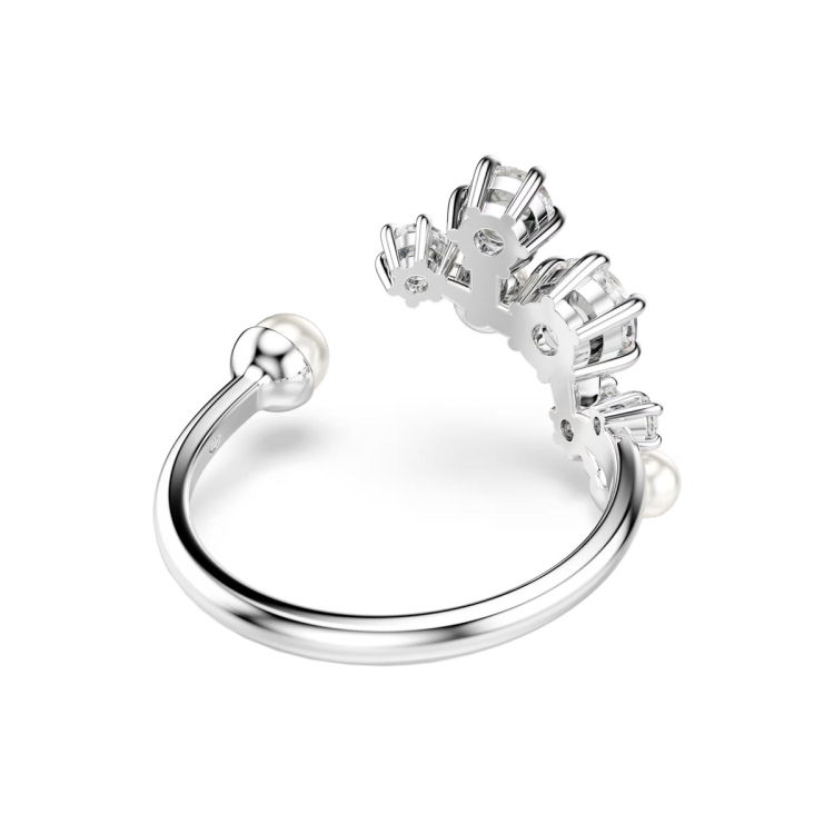 Swarovski Constella Offener Ring Kristallperle Rundschliffe Weiss ...