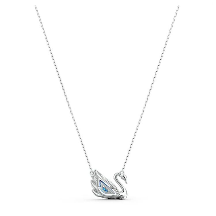 Swarovski Swan Halskette Dancing Swan Blau Rhodiniert - 5533397 - Helen ...