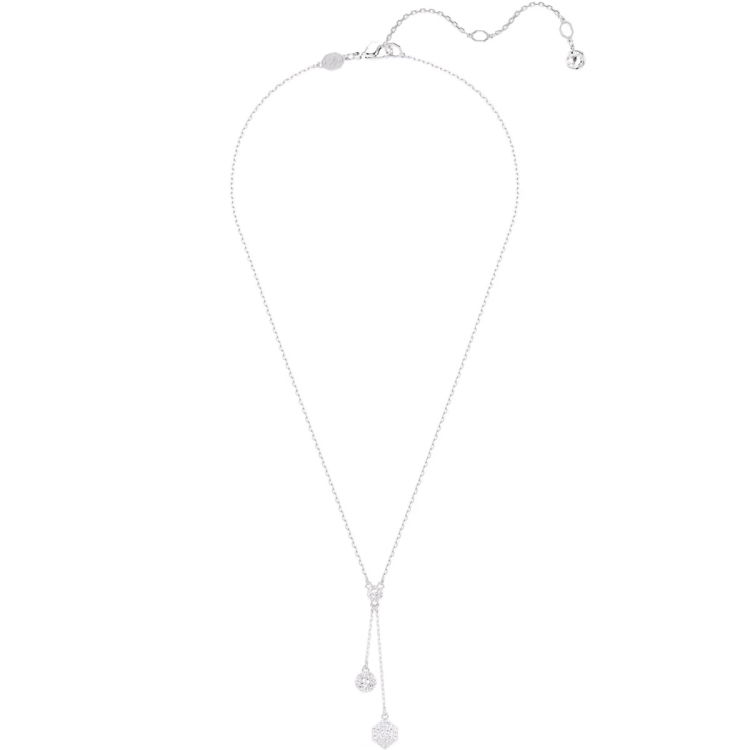 Swarovski Dextera Y Halskette Rundschliff Kugel und Würfel Weiss ...