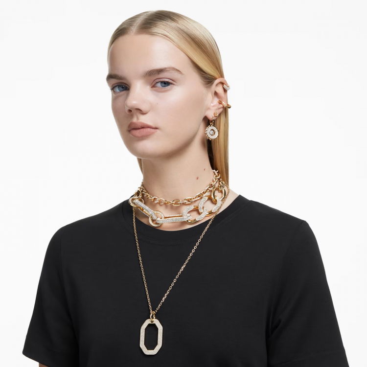 Swarovski Dextera Kreolen Klein Weiss Gold - 5636530 - Helen Kirchhofer