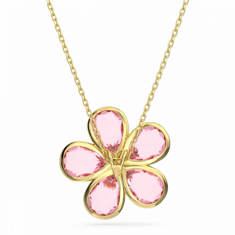 Swarovski Idyllia Halskette Blume Klein Rosa Goldlegierungsschicht ...