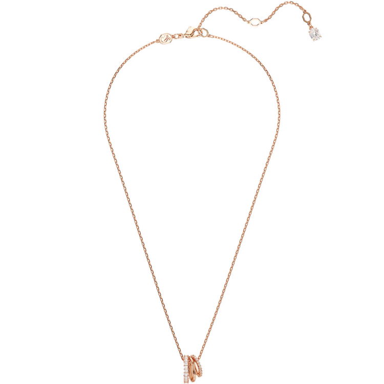 Swarovski Hyperbola Halskette Verschiedene Schliffe Weiss Roségold ...