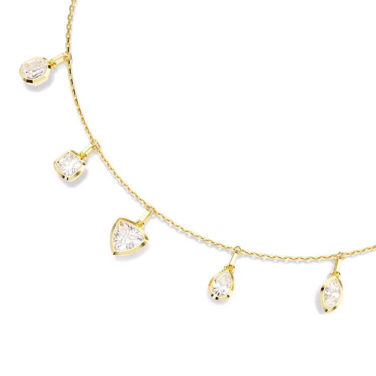 Swarovski Collana Imber Taglio misto Bianca Placcato color oro ...