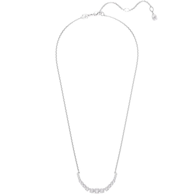 Swarovski Matrix Necklace Gradient of round cuts White Rhodium plated ...