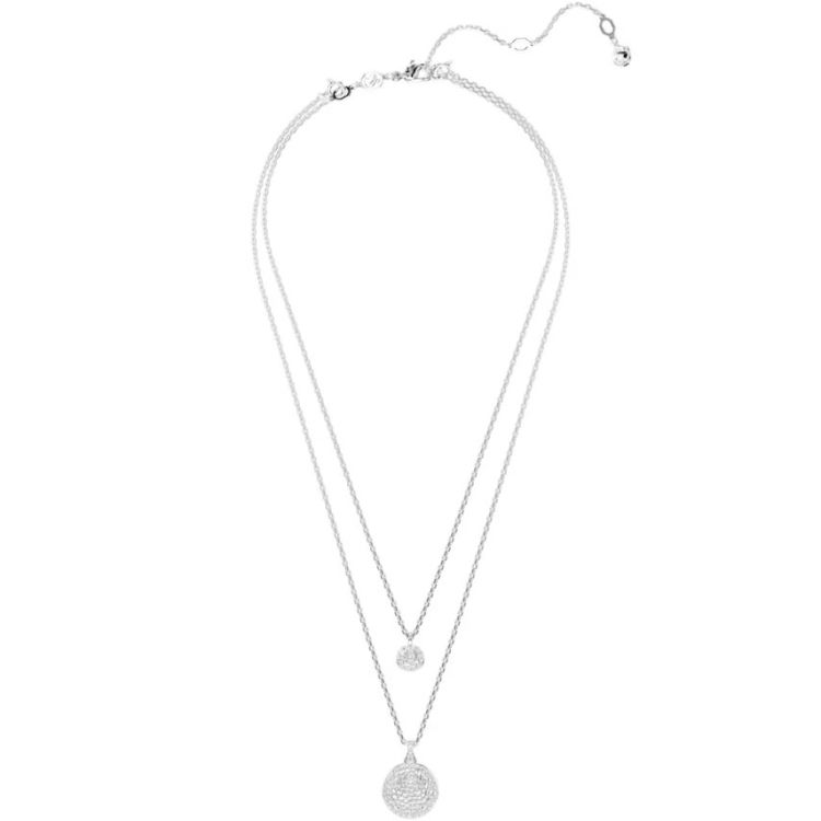 Swarovski Sublima Halskette im Lagenlook Weiss Rhodiniert - 5684244 ...