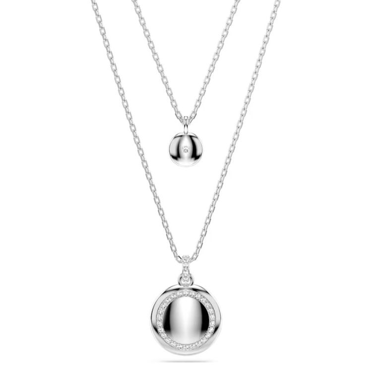 Swarovski Sublima Halskette im Lagenlook Weiss Rhodiniert - 5684244 ...