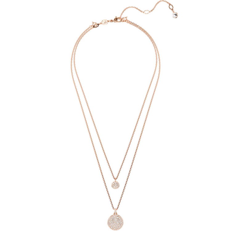 Swarovski Sublima Halskette im Lagenlook Weiss Roségold ...