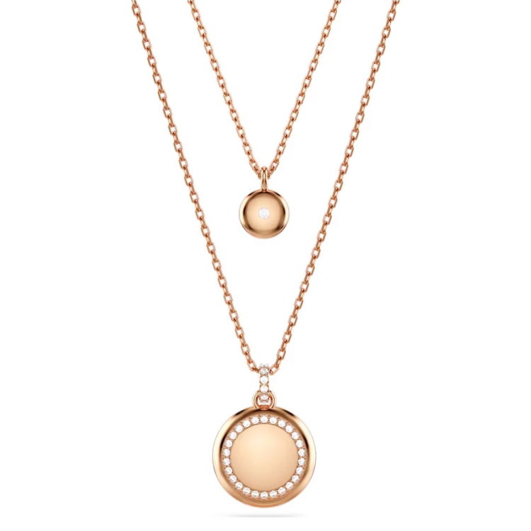 Swarovski Sublima Halskette im Lagenlook Weiss Roségold ...