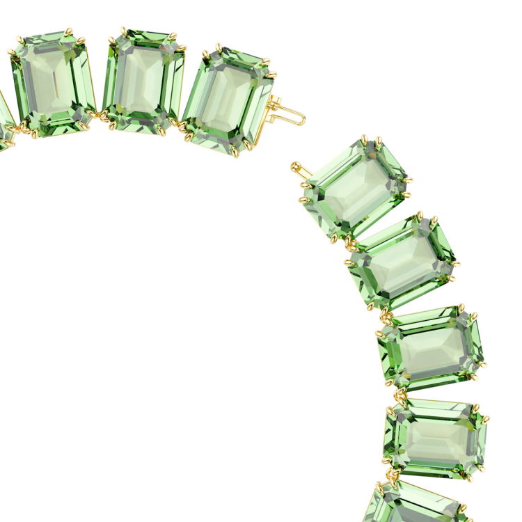 Swarovski Millenia Tennis Necklace Oversized crystals Octagon cut Green ...