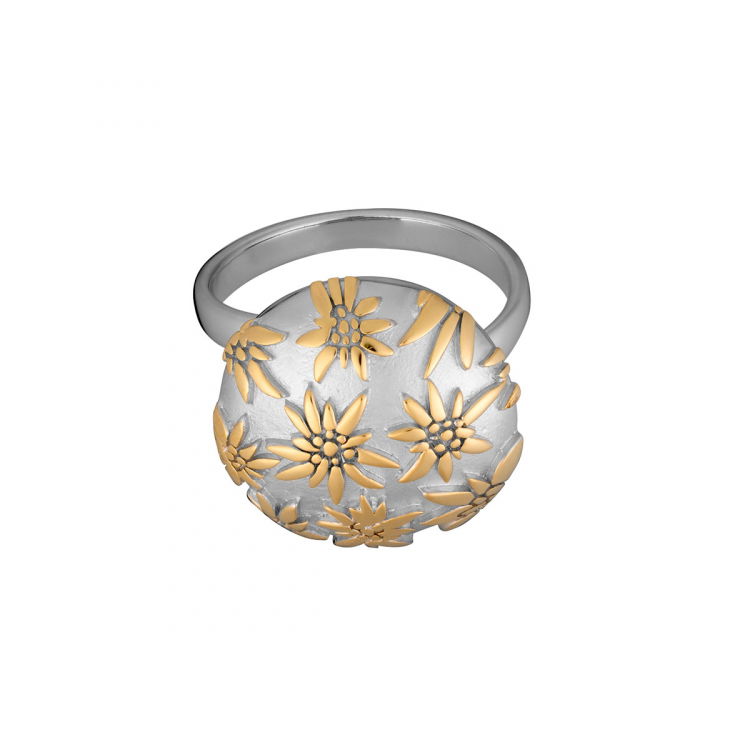 Gexist Swiss Edelweiss Ring Edelweiss Knopf - RG 9019 - Helen Kirchhofer