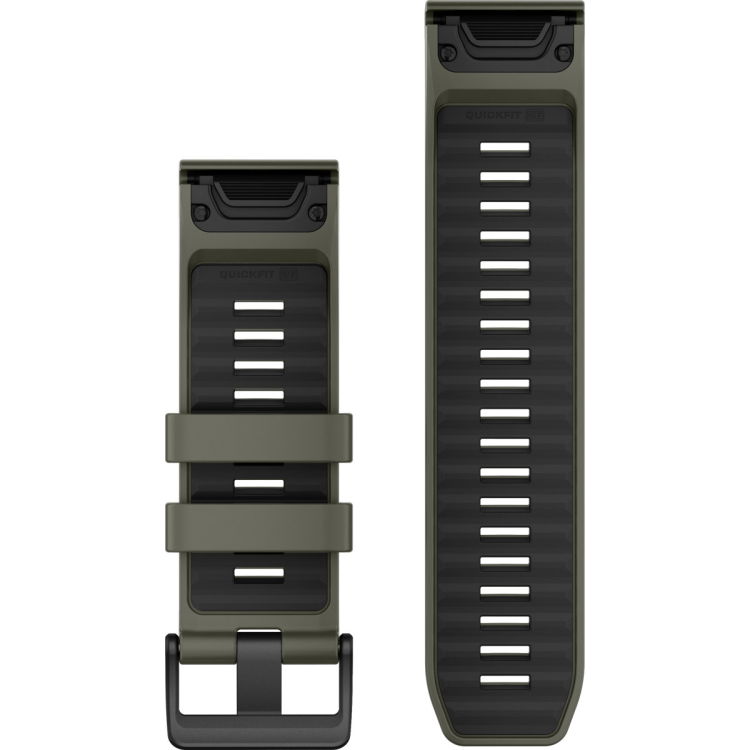 Garmin QuickFit 26 Olive Drab Black Silicone Band - 010-13393-12 ...