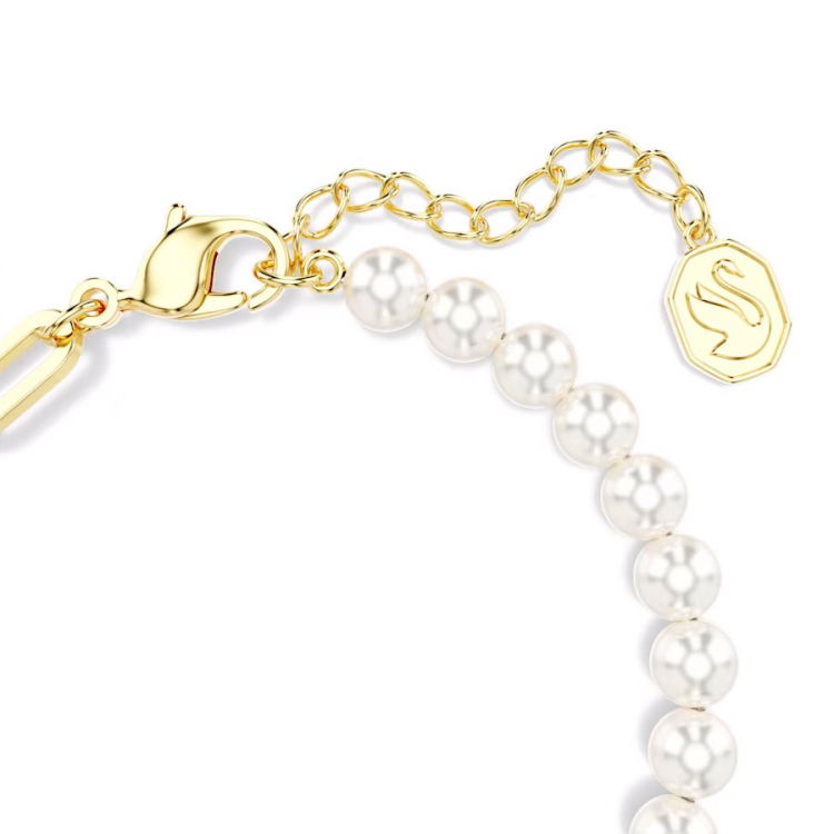 Swarovski Teddy Bracelet Crystal pearl Bear Green Gold tone plated ...