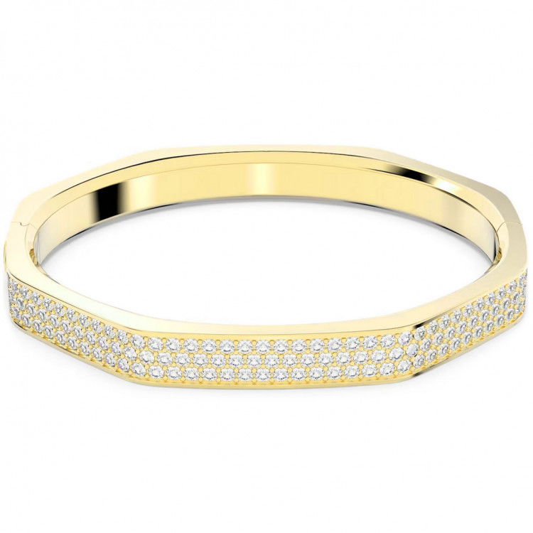 Swarovski Dextera Armreif Achteckform Pavé Mittel Weiss Gold - Helen ...