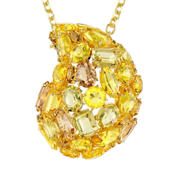 Swarovski Gema Necklace and Brooch Yellow Gold tone plated - 5732839 - Helen Kirchhofer by Luxoia