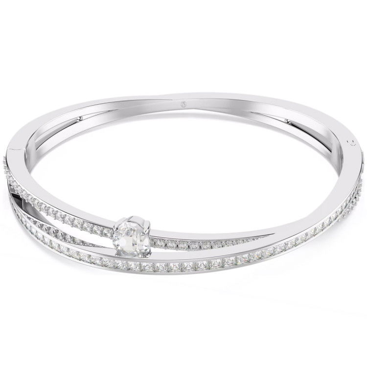 Swarovski Hyperbola Armreif Verschiedene Schliffe Weiss Rhodiniert ...