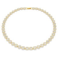 Swarovski Una Angelic Tennis Halskette Rundschliff Weiss Roségold ...